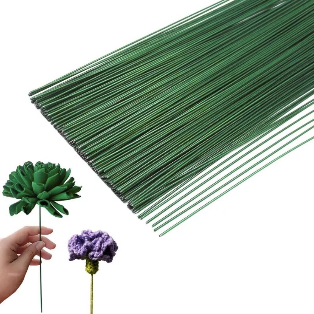 Купить Флористическая проволока, зеленая, 40 см в магазине декора 4SDecor